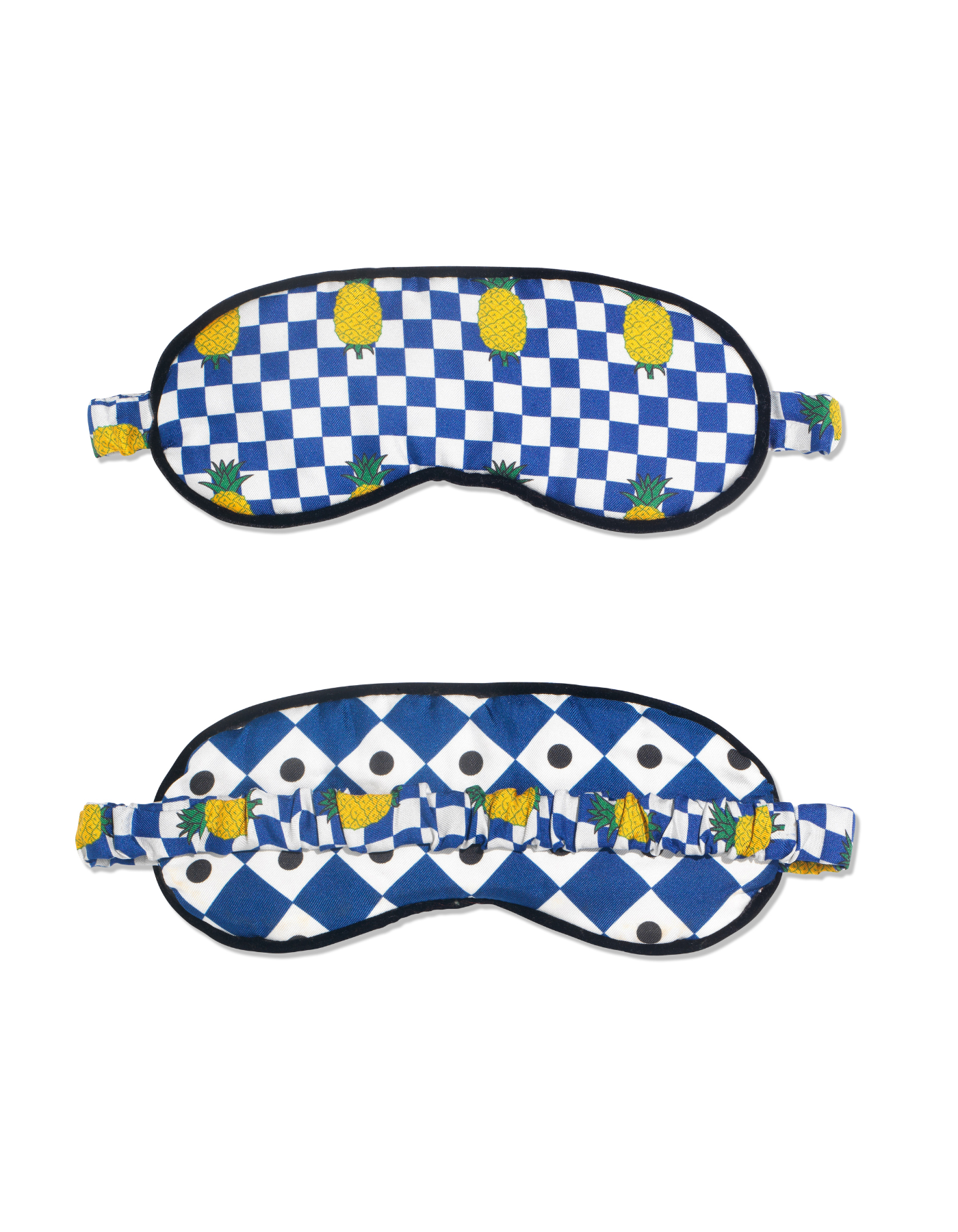 Blue Pineapple Print Silk Eye Mask – Lisou